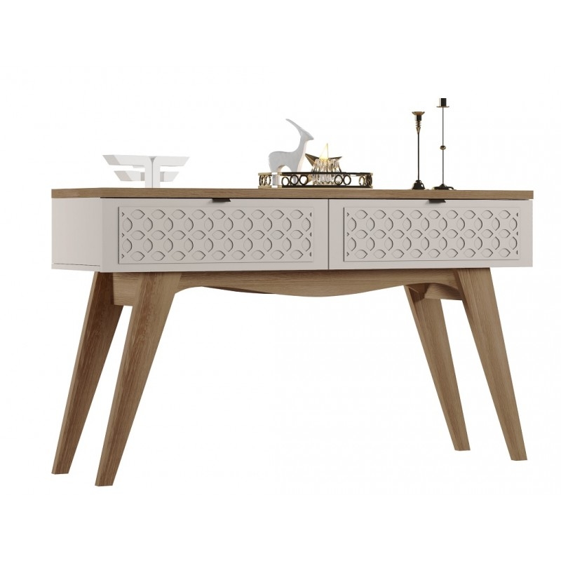 Consola YOLANDA, madera, cristal, 120x40 cms